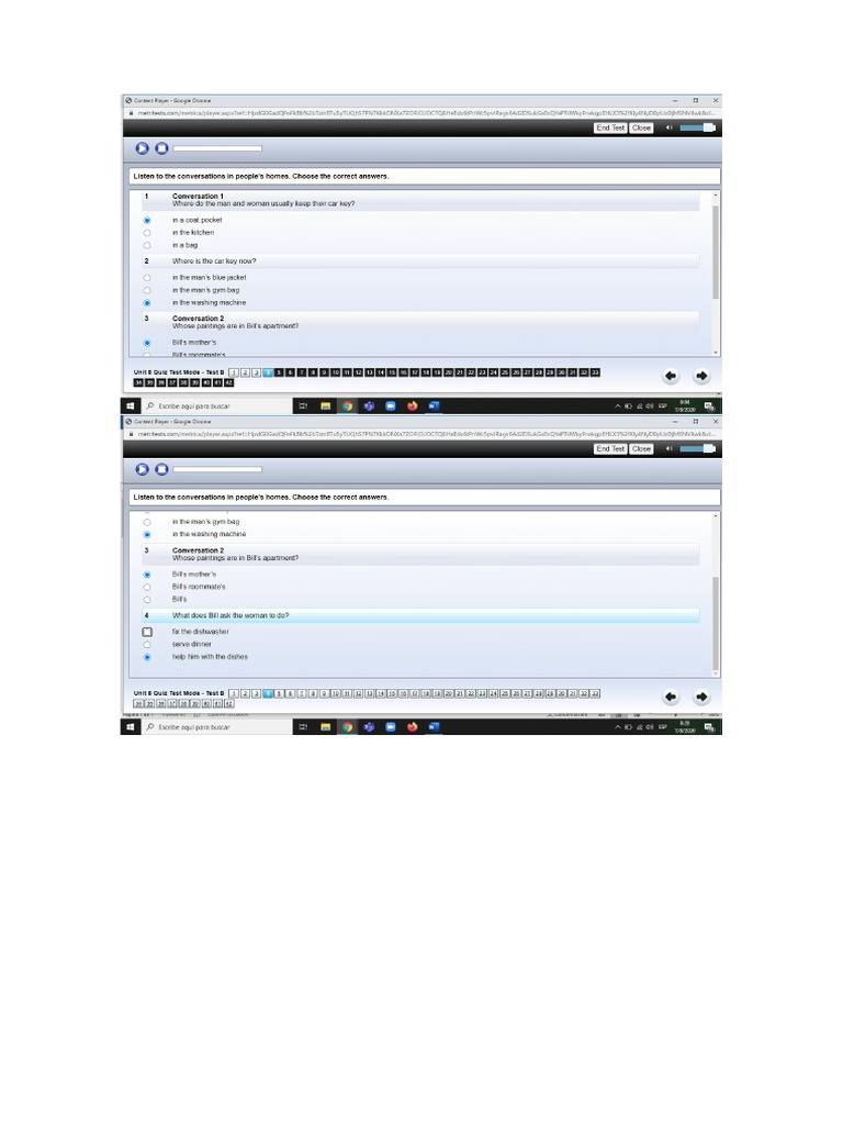 TS2 Unit 8 Quiz - Test Mode - Test B | PDF