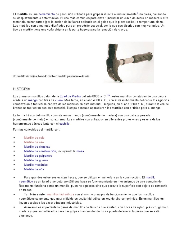 El Martillo | PDF | Martillo | Materiales de construcción