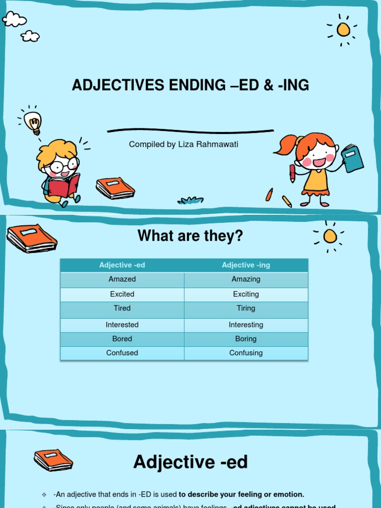 Adjectives Ending - Ed & - Ing | PDF