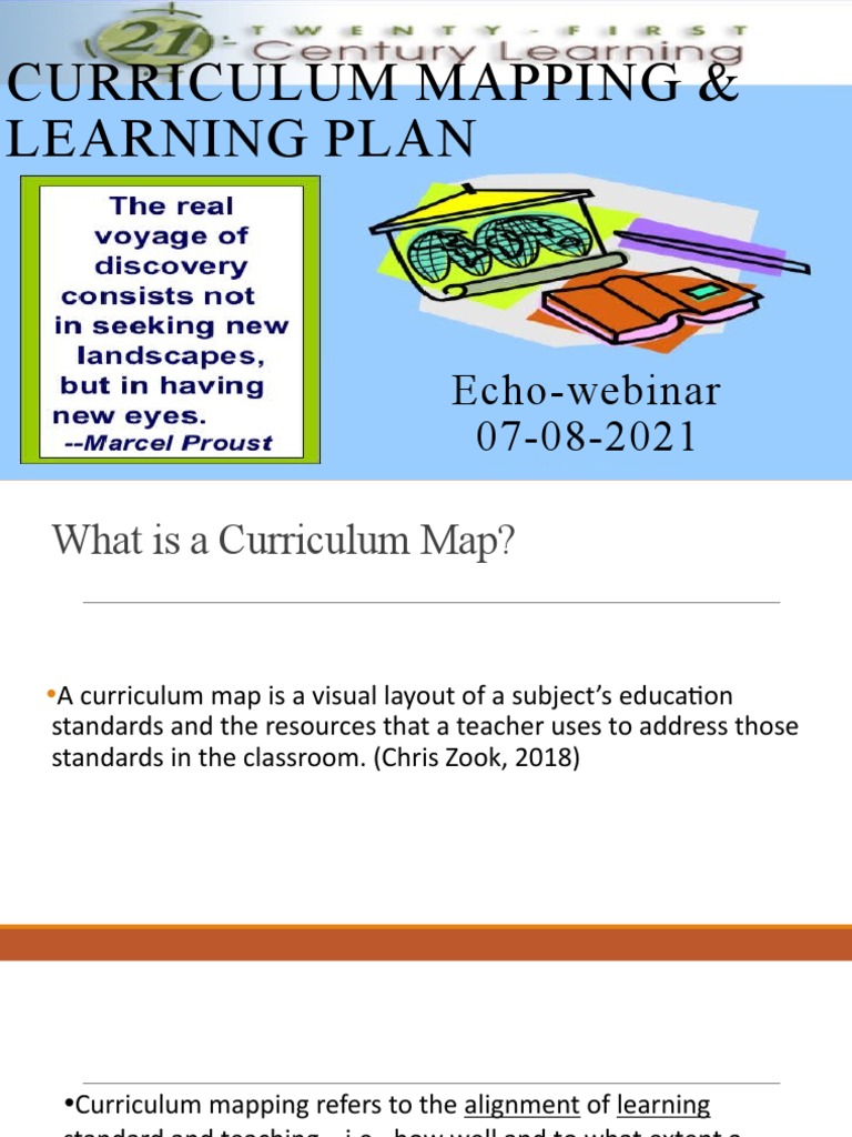 Curriculum Mapping Learning Plan Pdf