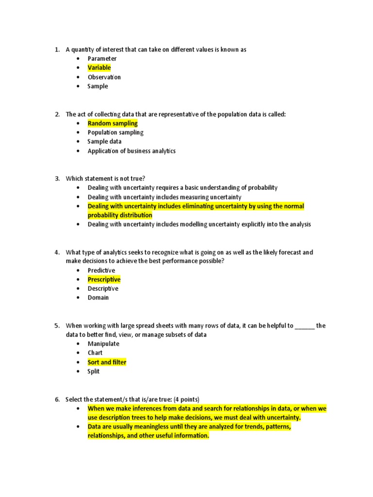 Identifying Parameters, Variables, Observations and Samples in Business ...