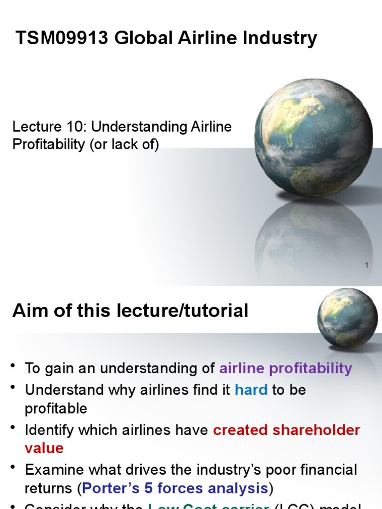 Lecture 10 Airline Profitability 2014 | PDF | Airlines | Investor