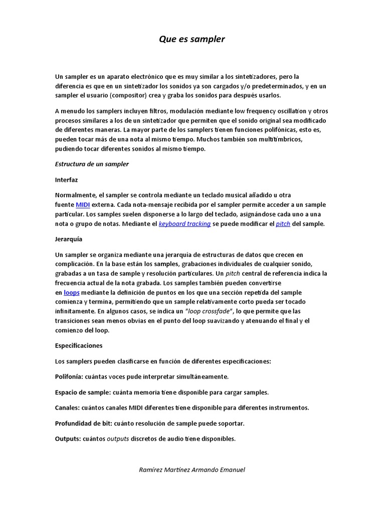 Que Es Sampler | PDF