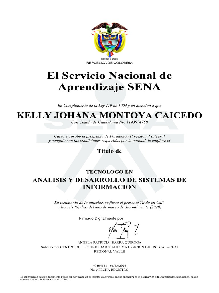 Certificado Tecnologia | PDF
