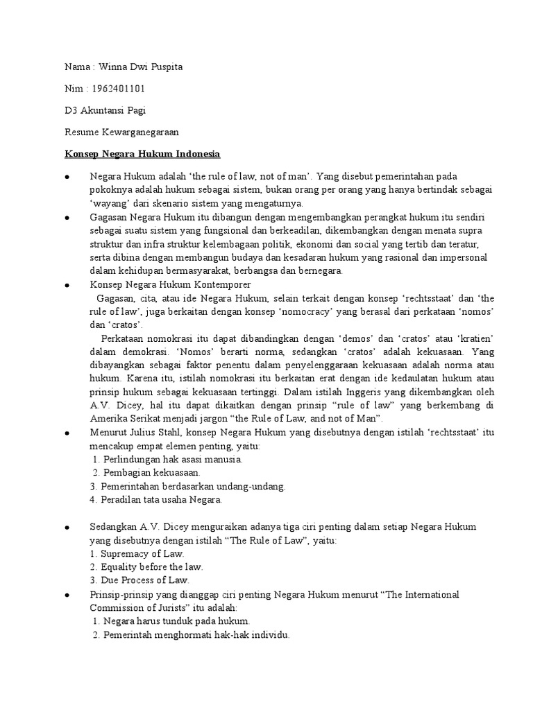 Resume Materi KWN | PDF