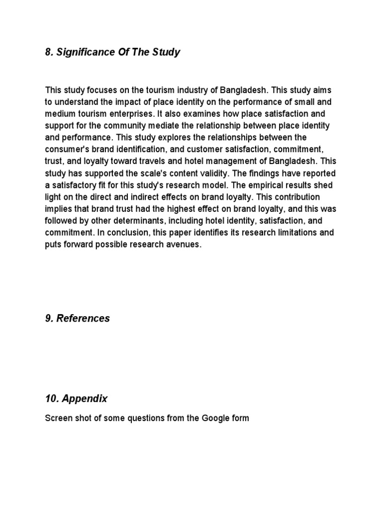 Significance of The Study | PDF | Variance | Customer Satisfaction