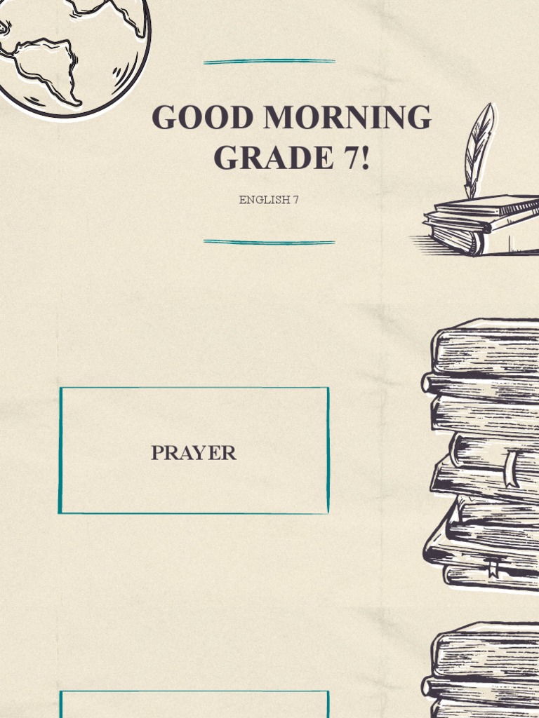 Good Morning Grade 7!: English 7 | PDF | Table Of Contents | Books