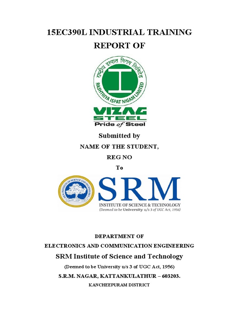 15Ec390L Industrial Training Report Of: Submitted by | PDF | Scada | Computer Network