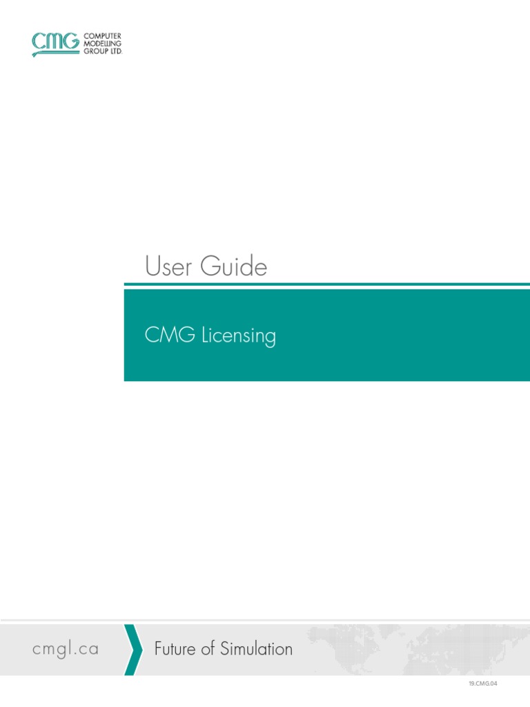 User Guide: CMG Licensing | PDF | Installation (Computer Programs) | Port (Computer Networking)