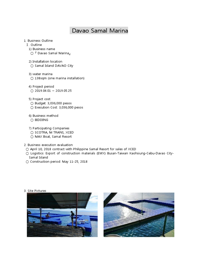 Davao Samal Marina | PDF