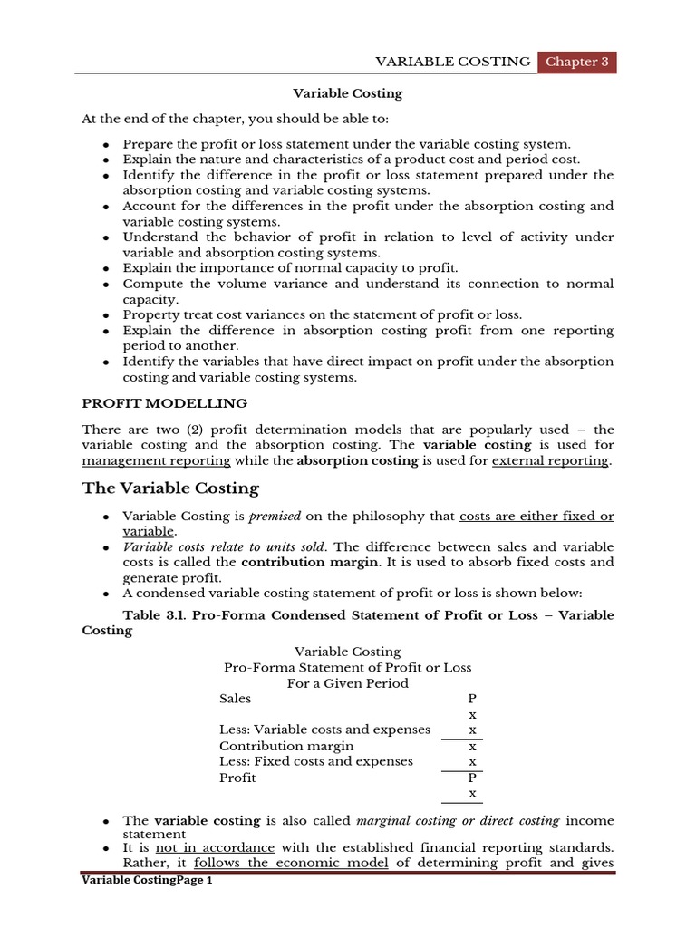 Variable Costing Final Input | PDF | Cost Of Goods Sold | Inventory