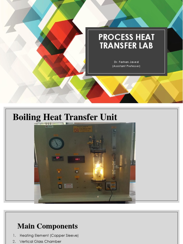 Process Heat Transfer Lab: Dr. Farhan Javed (Assistant Professor) | PDF ...