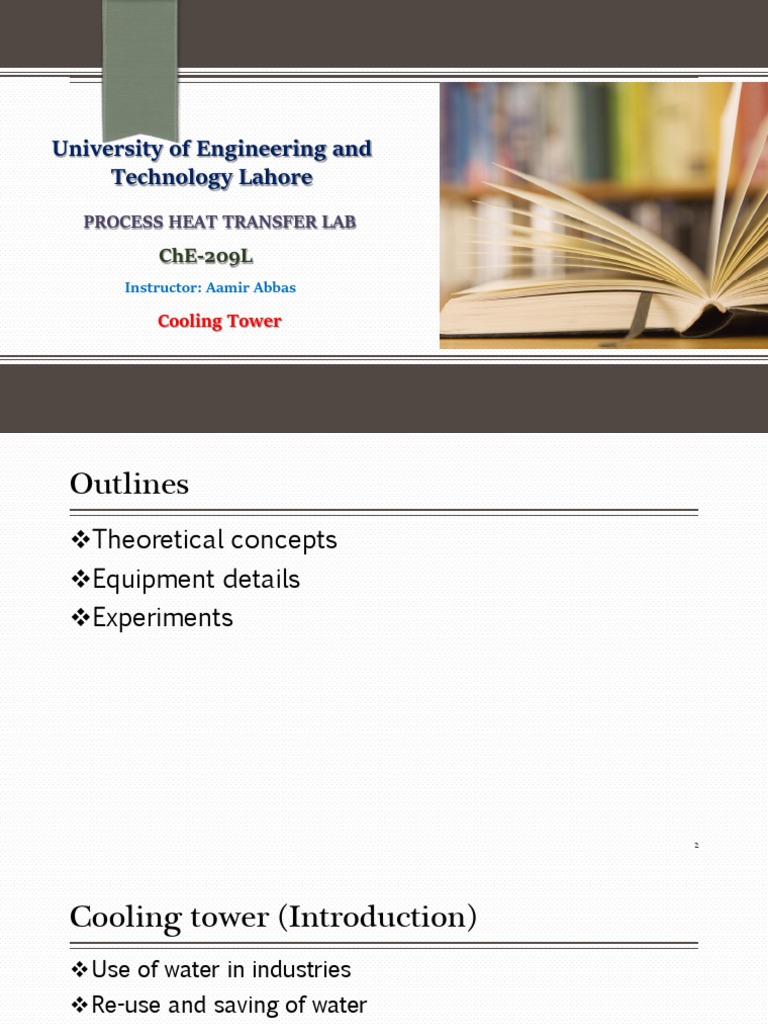 Understanding Cooling Towers and Psychrometric Properties through Process Heat Transfer and ...