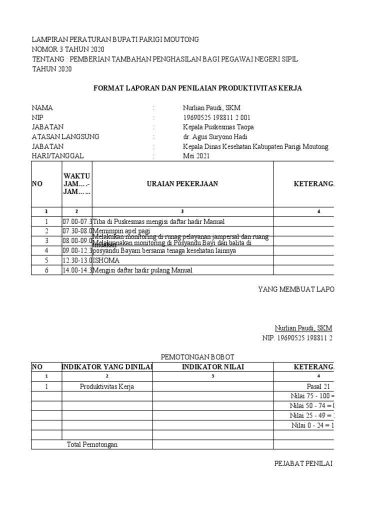 Laporan TPP Mei 2021 | PDF
