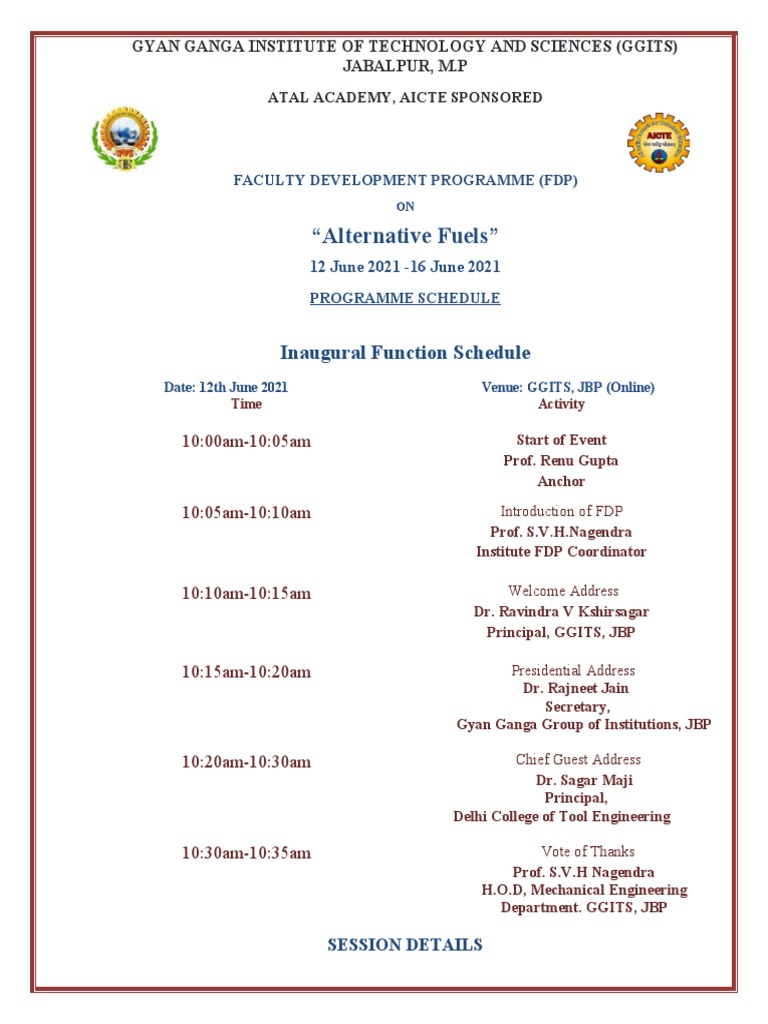 Alternative Fuel Fdp Schedule Pdf Alternative Fuel Chemical