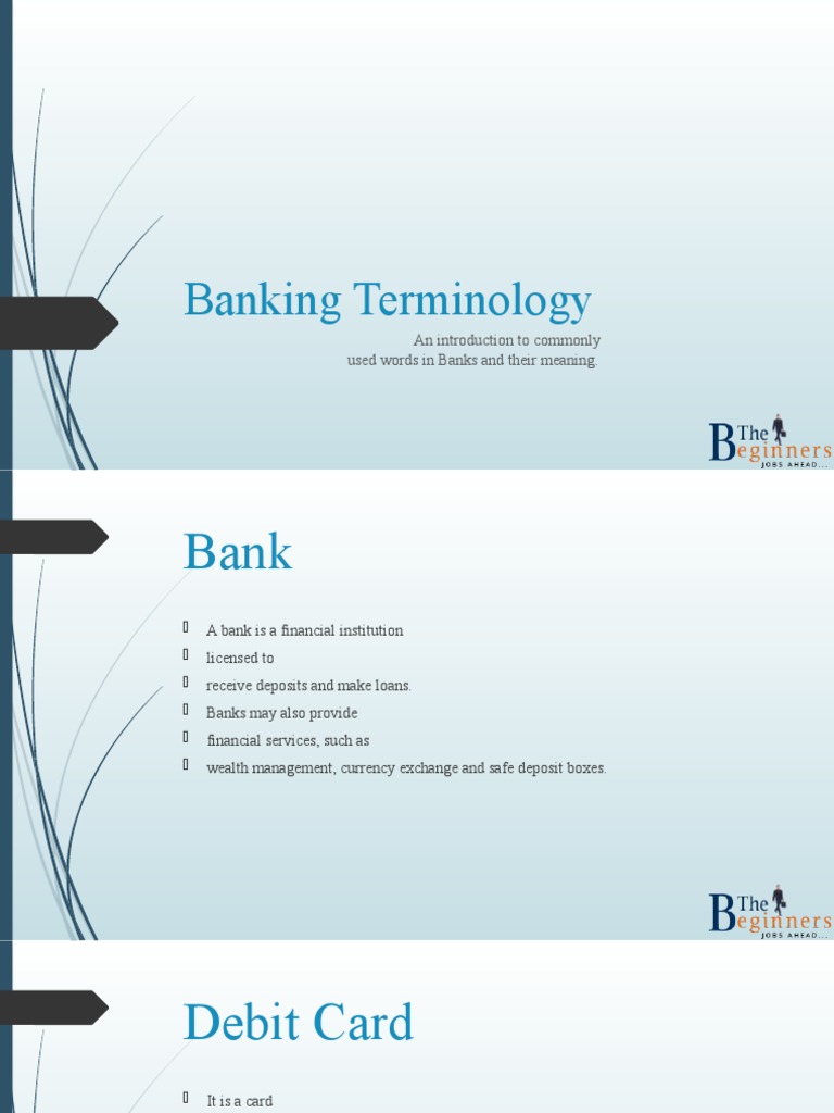 Banking Terminology | PDF | Reserve Bank Of India | Banks