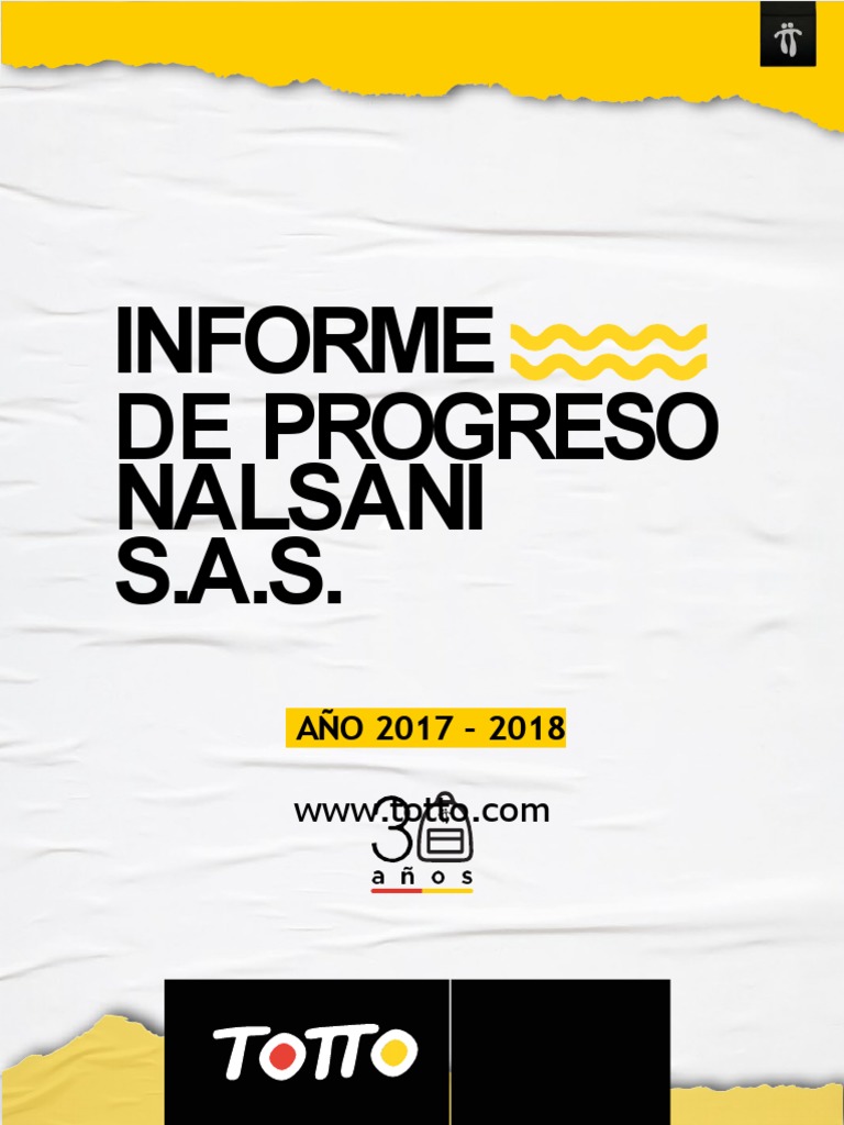 Informe de Progreso 2017-2018 Nalsani S.a.S | PDF | Calidad (comercial ...