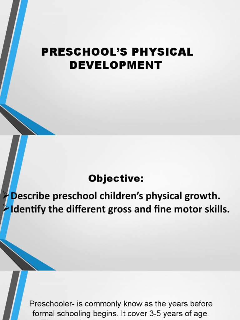 Preschool's Physical Development | PDF | Preschool | Sleep