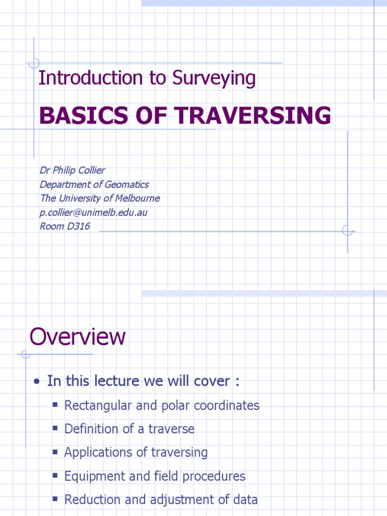 Introduction To Surveying: Basics of Traversing | PDF | Cartesian ...