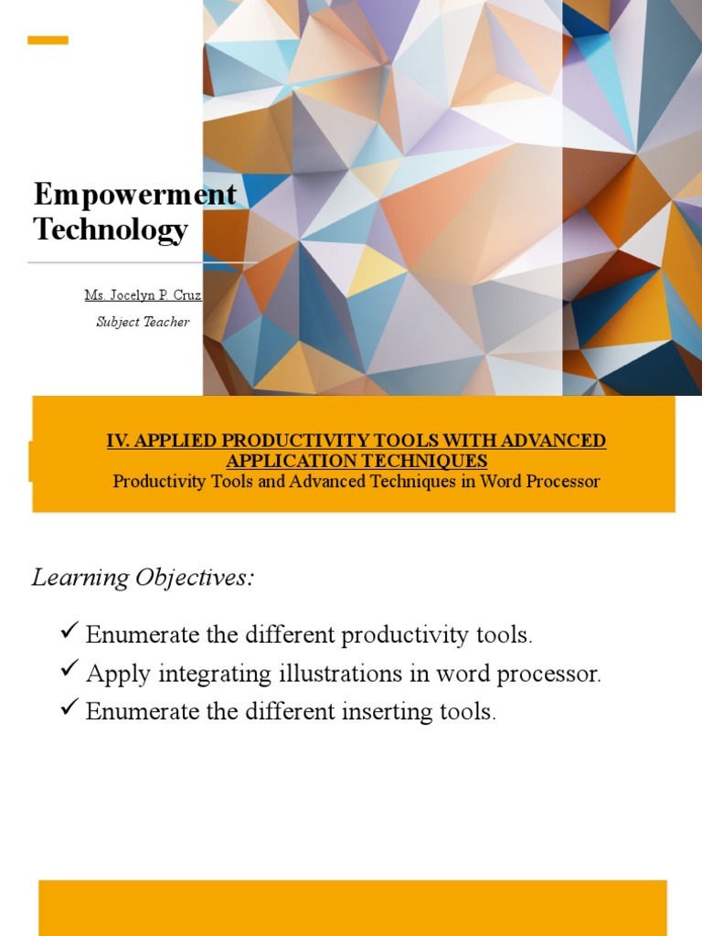 Applied Productivity Tools | Download Free PDF | Microsoft Word ...
