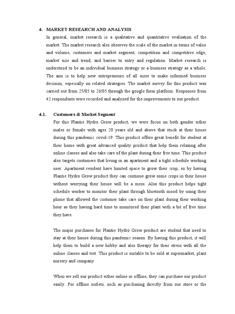 Market Analysis&research | PDF | Pricing | Hydroponics
