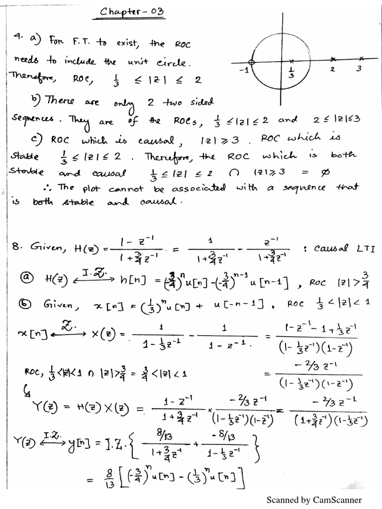 DSP Ch3 Exercise | PDF