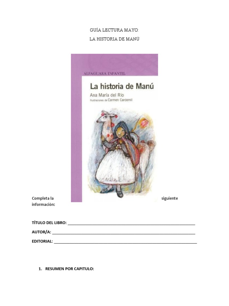 Guía de lectura: La historia de Manú | PDF | Negocios