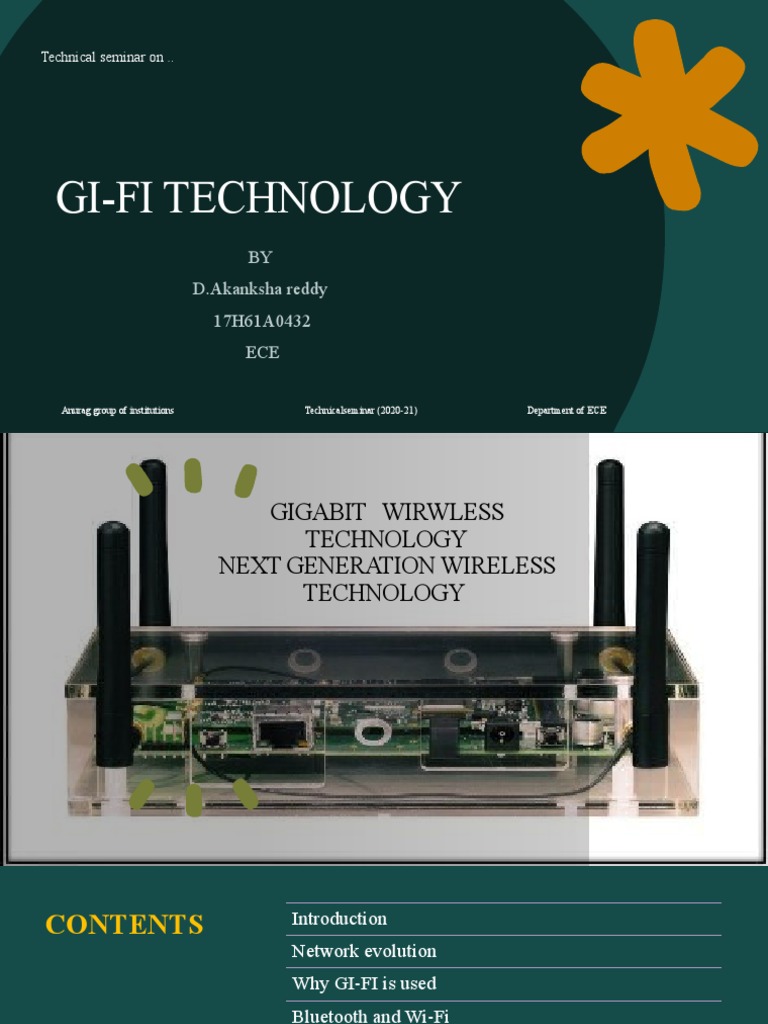 Gigabit Wireless Technology: An Overview of Gi-Fi and its Applications ...