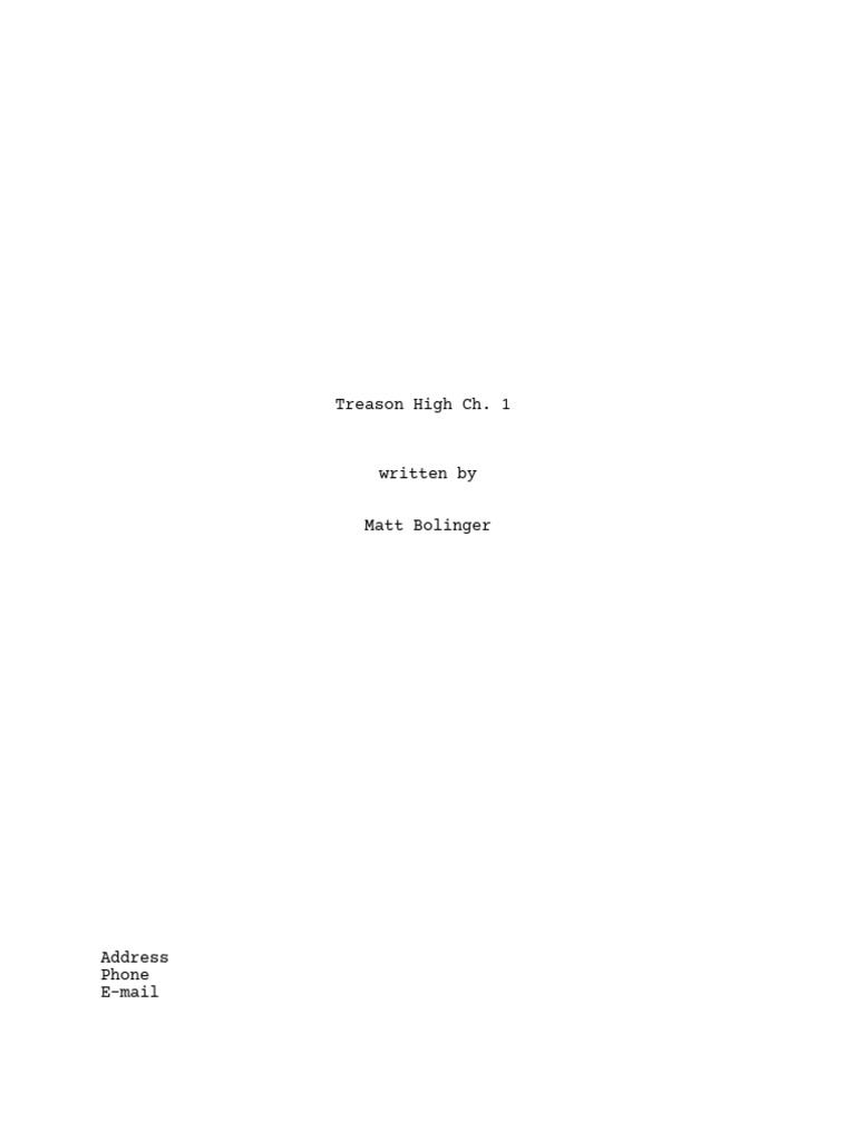 Treason High CH 1 | Descargar gratis PDF | Nature