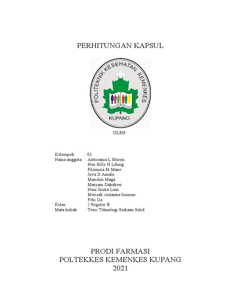 Perhitungan Kapsul | PDF