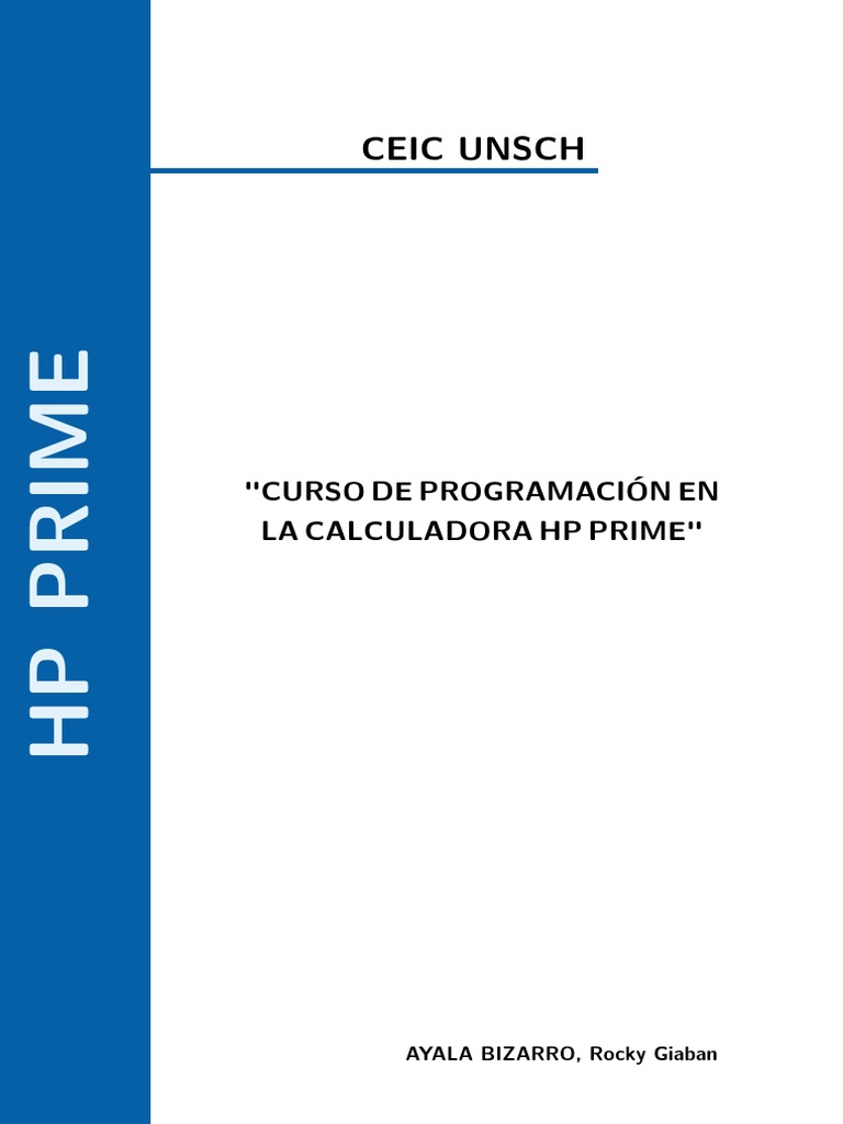 Curso HP Prime | PDF | Algoritmos | Variable (informática)