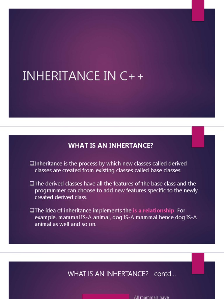 Inheritance In C Pdf Inheritance Object Oriented Programming 7912