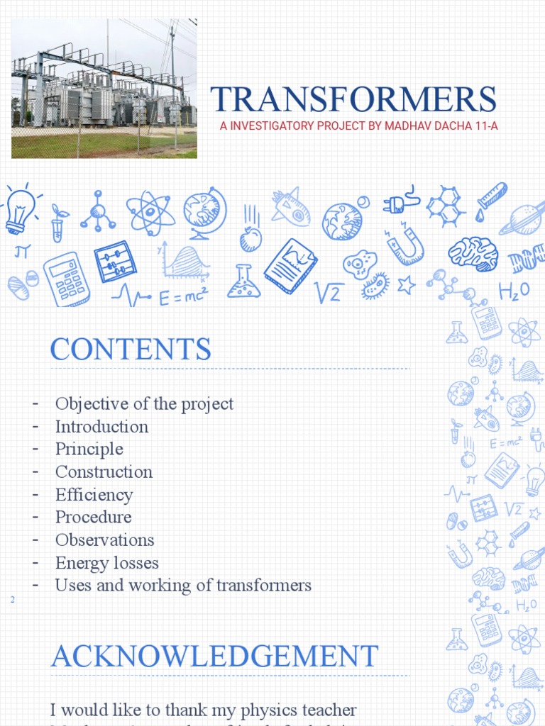 Physics Transformer Invistigatory Project On Transformers | PDF ...