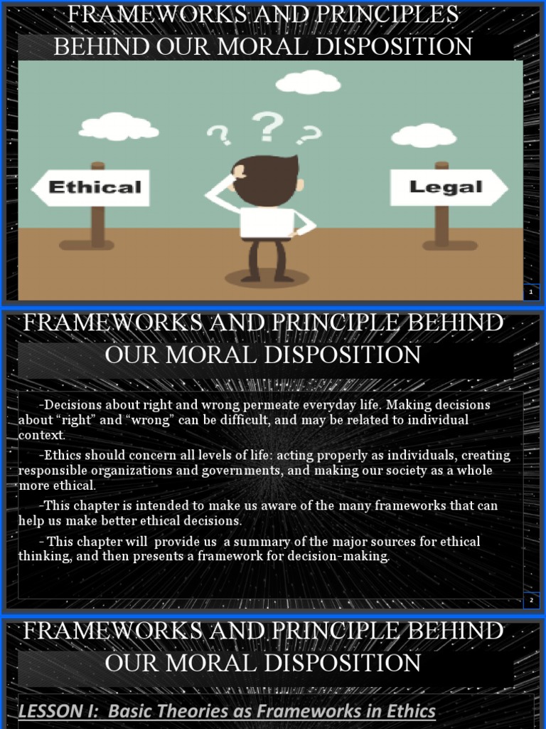 Frameworks and Principle Behind Our Moral Disposition | PDF | Morality ...