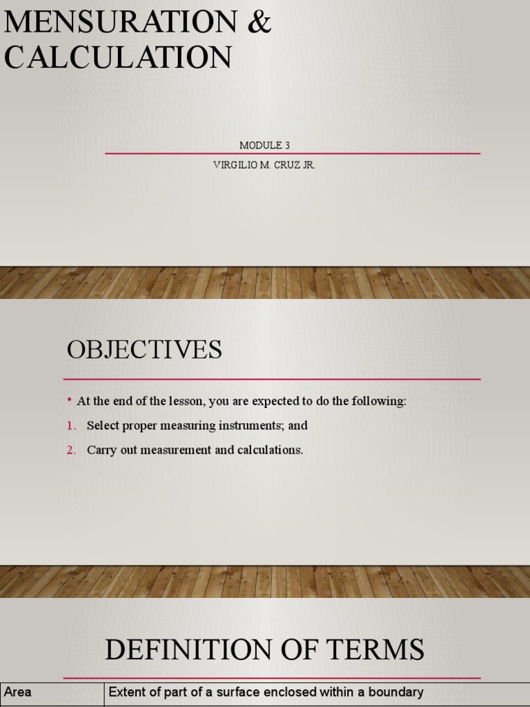 Mod 4 Perform Mensuration & Calculation | PDF | Foot (Unit) | Inch