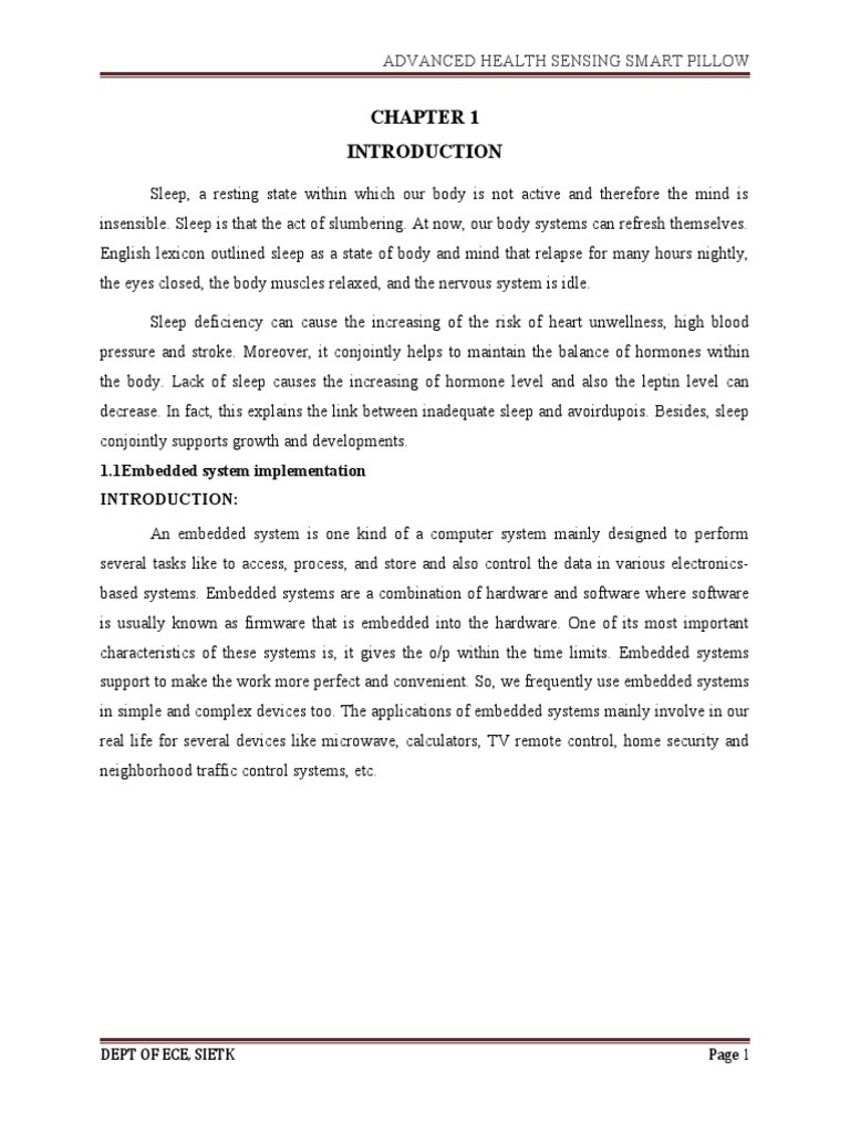 1.1embedded System Implementation: Advanced Health Sensing Smart Pillow ...