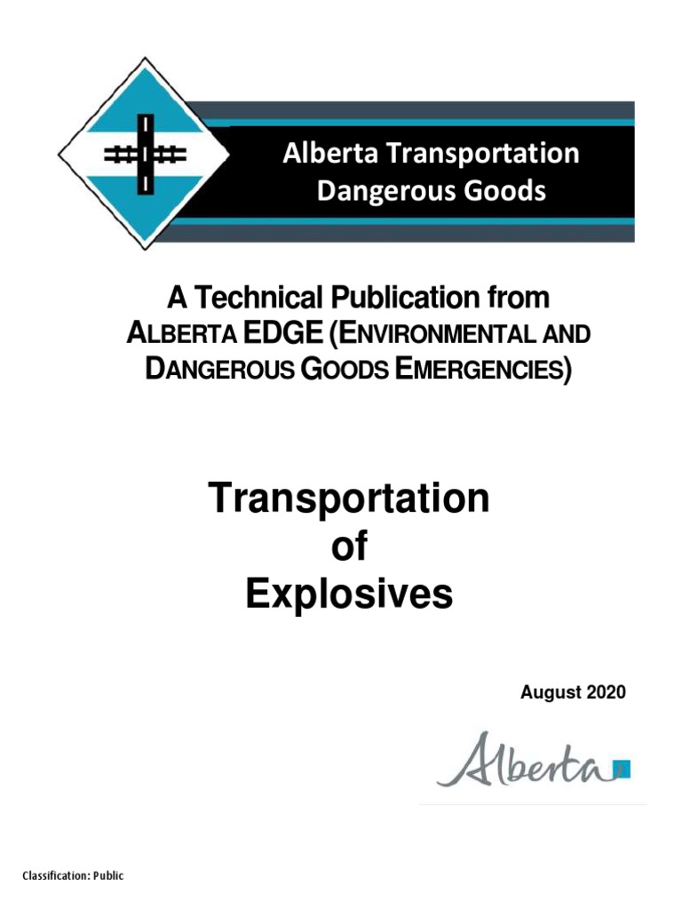 Trans Transportation of Explosives 2020 | PDF | Dangerous Goods | Hazards