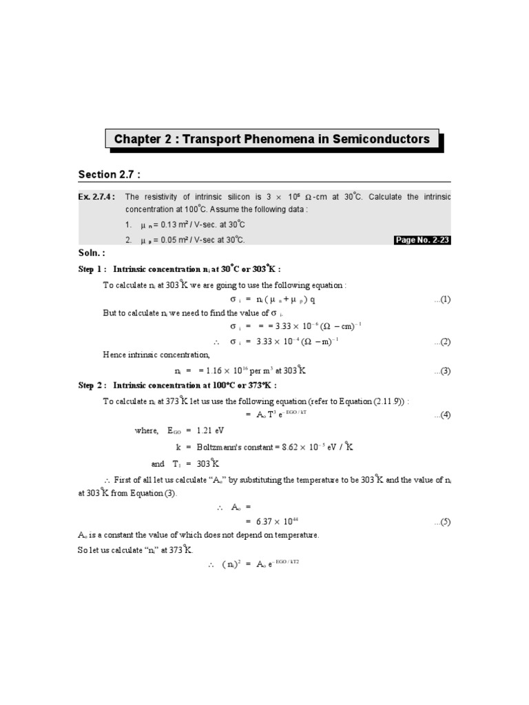 Chap 2 | PDF | Electrical Resistivity And Conductivity | Doping (Semiconductor)