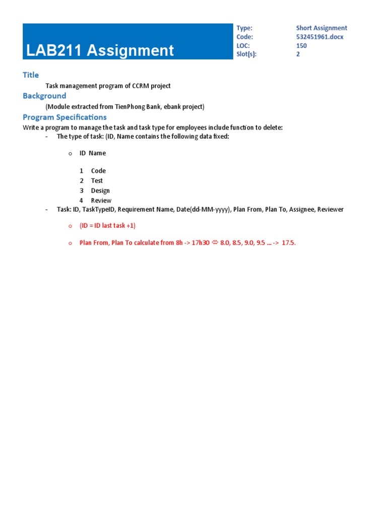 LAB211 Assignment: Title Background Program Specifications | PDF ... LAB211 Assignment: Title Background Program Specifications | PDF ...