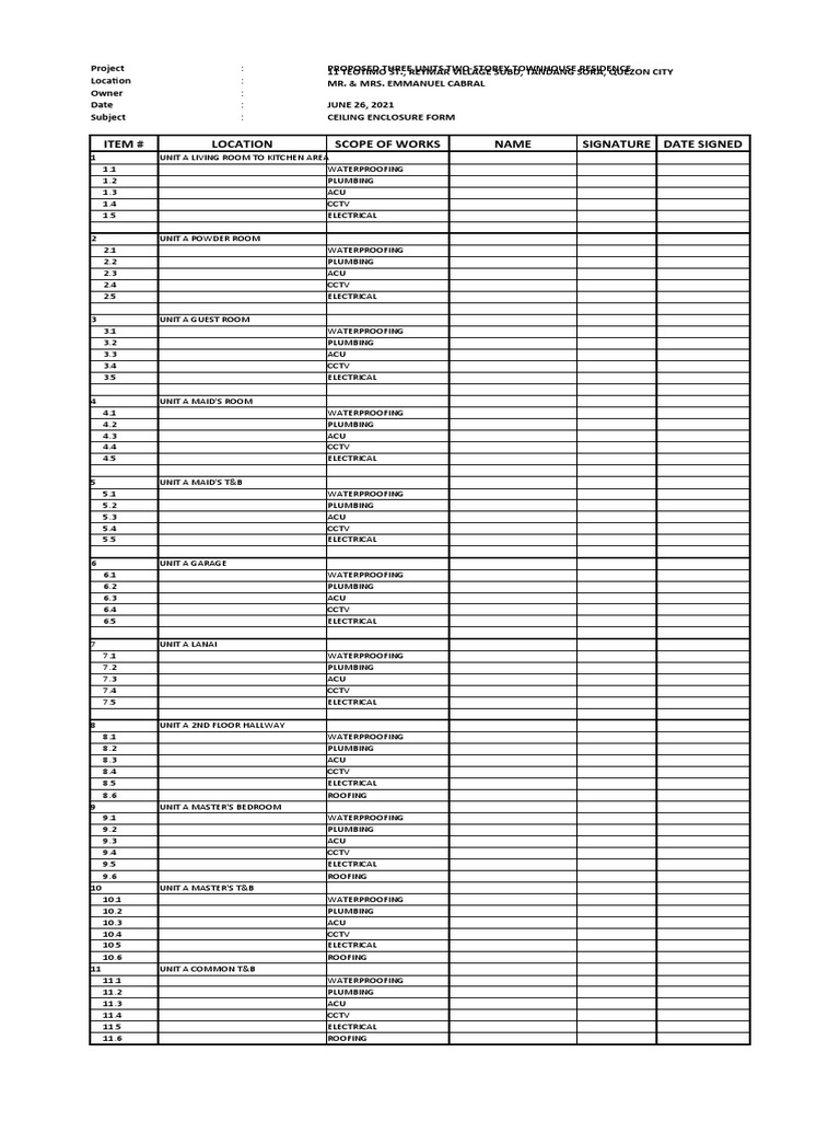 Ceiling Board Up Plan Sample | PDF | Housing | Heritage Registers