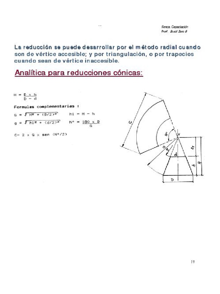 Desarrollo Del Cono Truncado | PDF