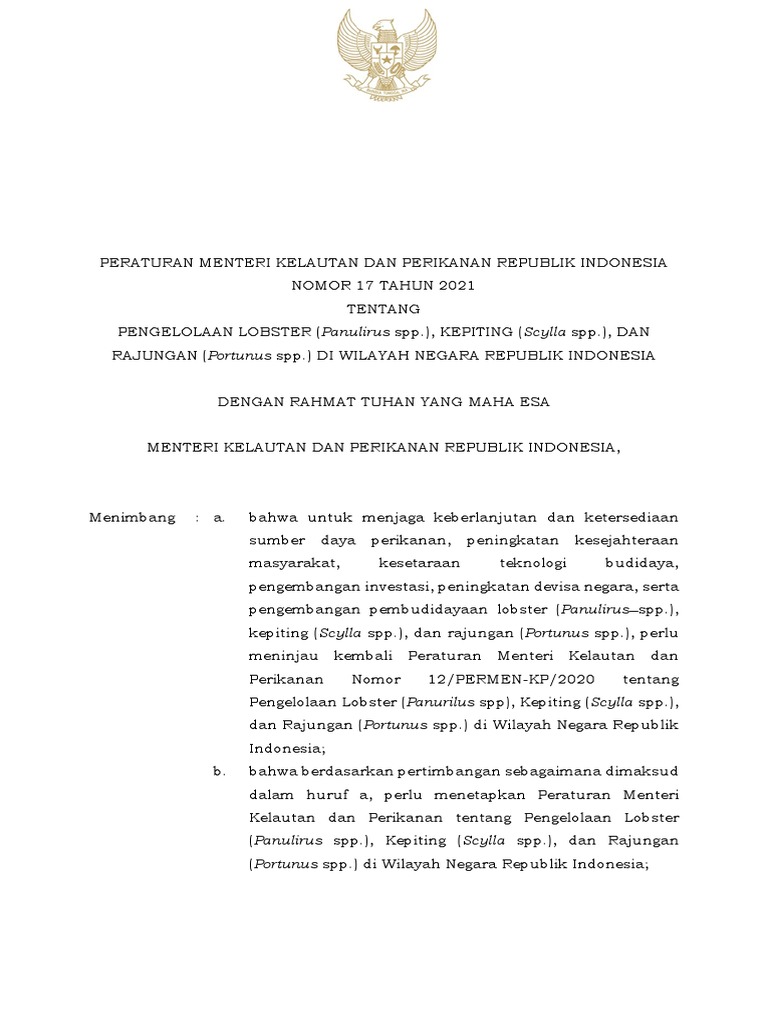 B2790 Permen Kp 17 Tahun 2021 Pdf
