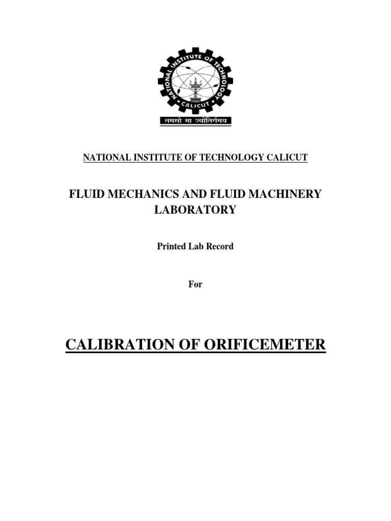 Calibration of Orifice Meter Analysis | PDF | Flow Measurement ...