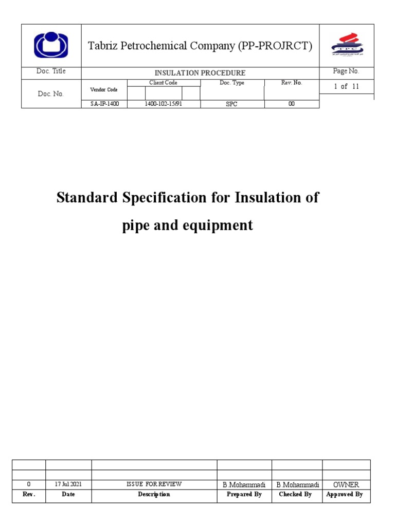 Insulation Procedure For PP | PDF | Computing | Business