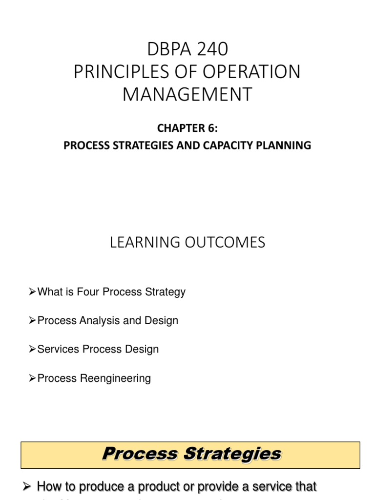 Chap 6 Process Strategies and Capacity Planning | PDF | Modularity | Retail