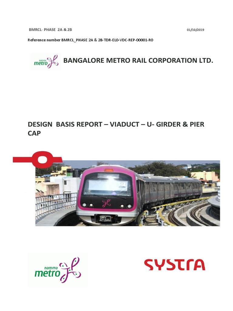 BMRCL Phase 2A & 2B Design Report | PDF | Prestressed Concrete | Bridge