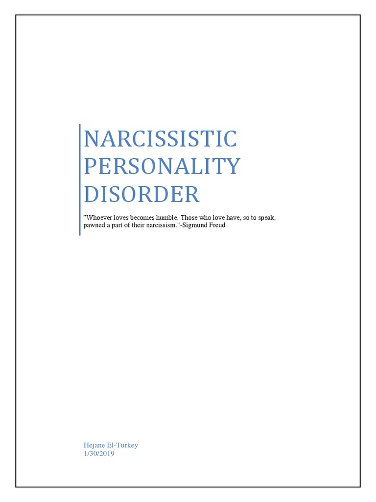 Narcissistic Personality Disorder + | PDF | Narcissism | Human Nature