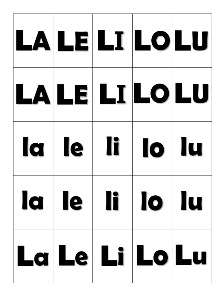 Silabas Moviles L | PDF