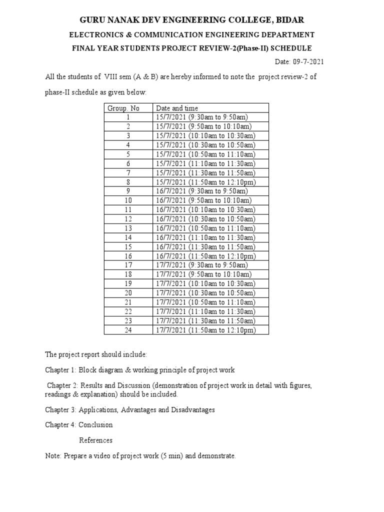 Project Review - 2 Notice | PDF | Communication | Science