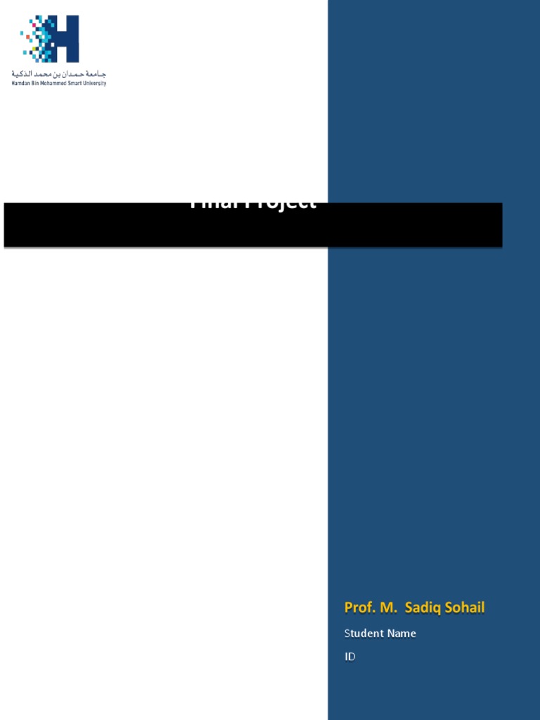 Final Project: Prof. M. Sadiq Sohail | PDF | Goal | Distance Education